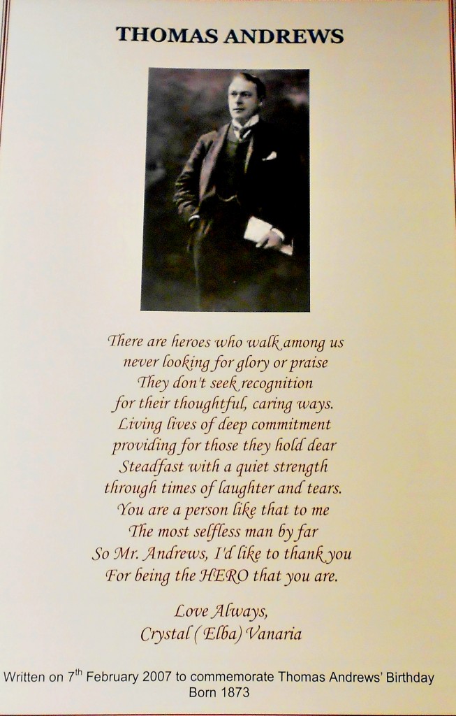 Crystal Poem - Official site of Titanic historian Denise D. Vanaria as ...